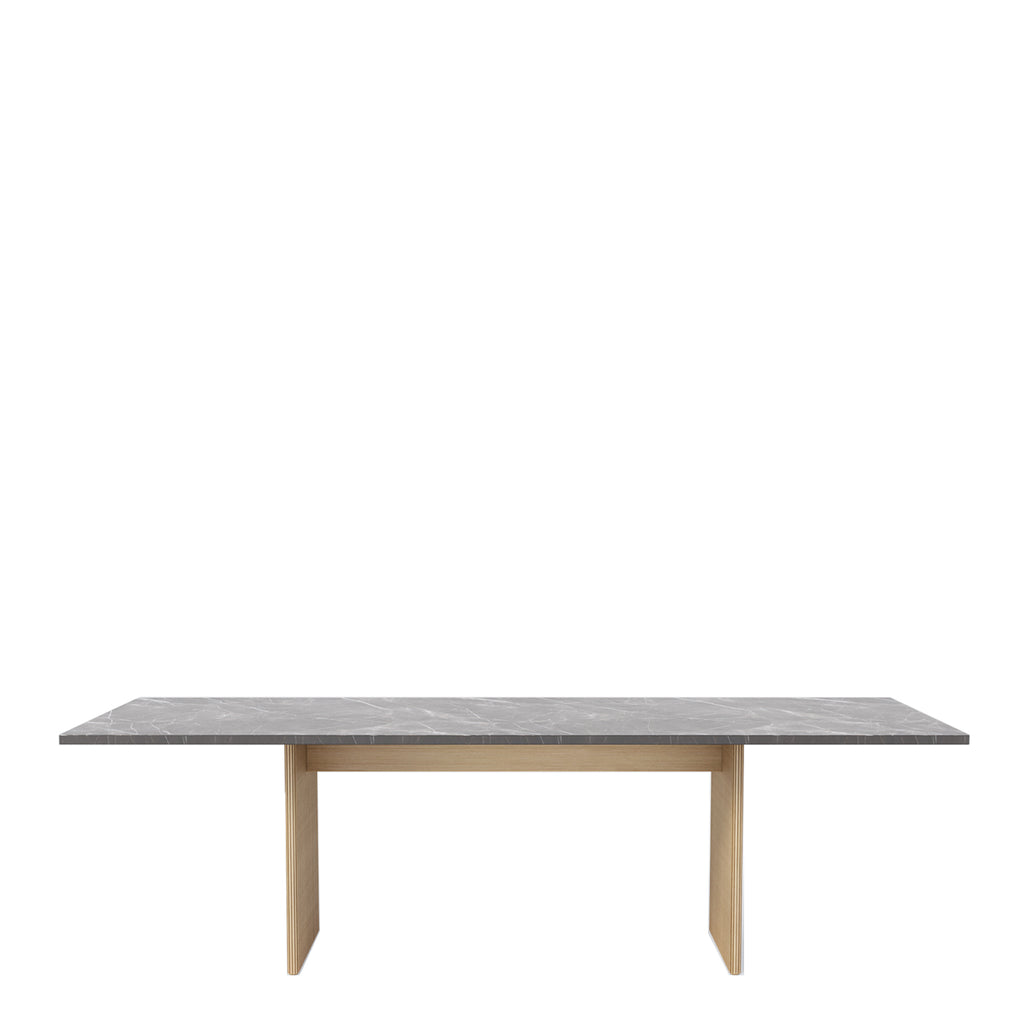 Vipp 496 Cabin Bord Med Stentop - 250x100 - Pietra Grey - Light Oak