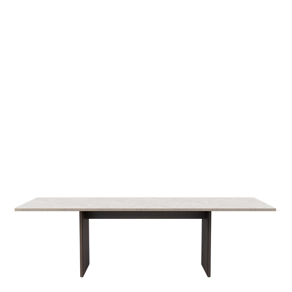 Vipp 496 Cabin Bord Med Stentop - 250x100 - Jura Grau Blau - Dark Oak