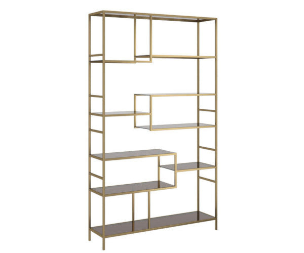 Kare Loft reol - gold - 195x115 - Trendbazaar